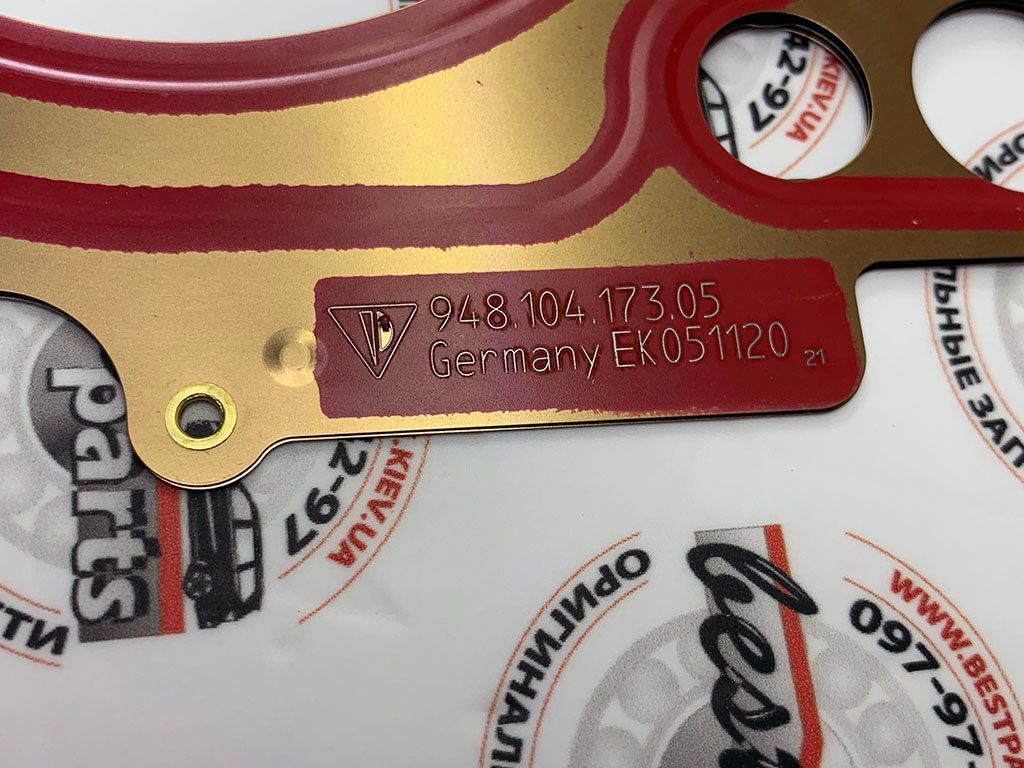 94810417305, 948 104 173 05 Прокладка головки блока 1-4 цилиндр Porsche ...